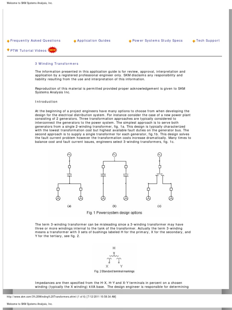 3 Winding Transformers | PDF | Transformer | Electrical Impedance