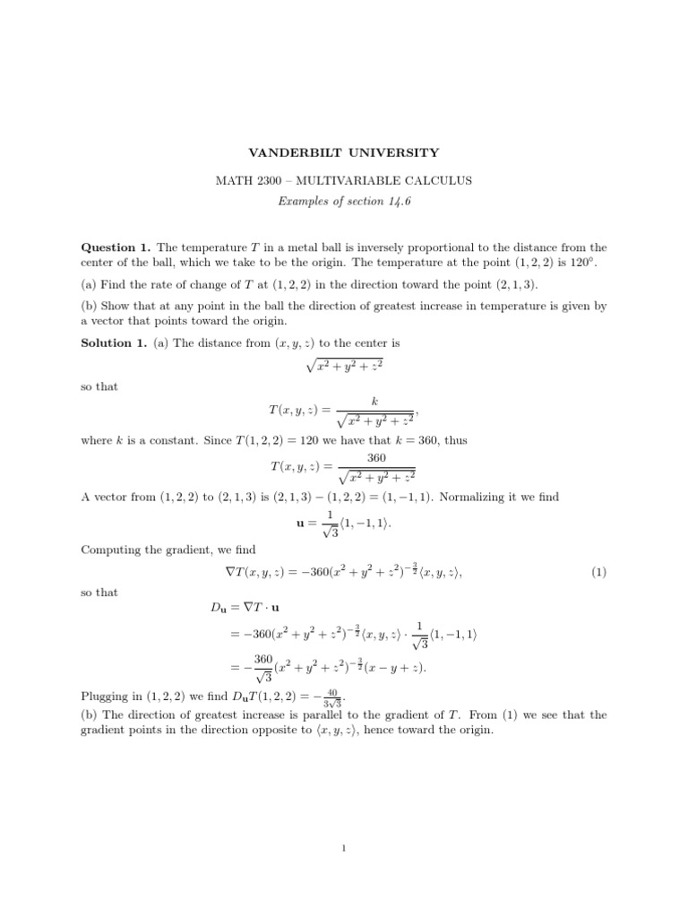 1.15 - Ejercicio 12 | PDF | Gradient | Multivariable Calculus
