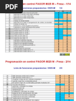 Tabla Código G y Funciones Auxiliares Fanuc Fresadora | PDF
