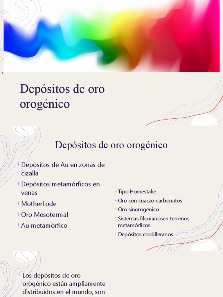 Depósitos de Oro Orogénico y su Formación | PDF | Roca (geología) | Oro