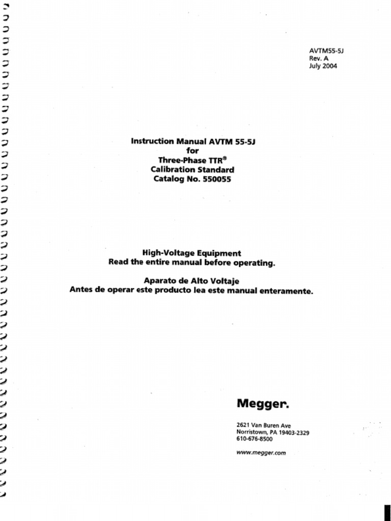 Megger 550055 Trifasico | PDF
