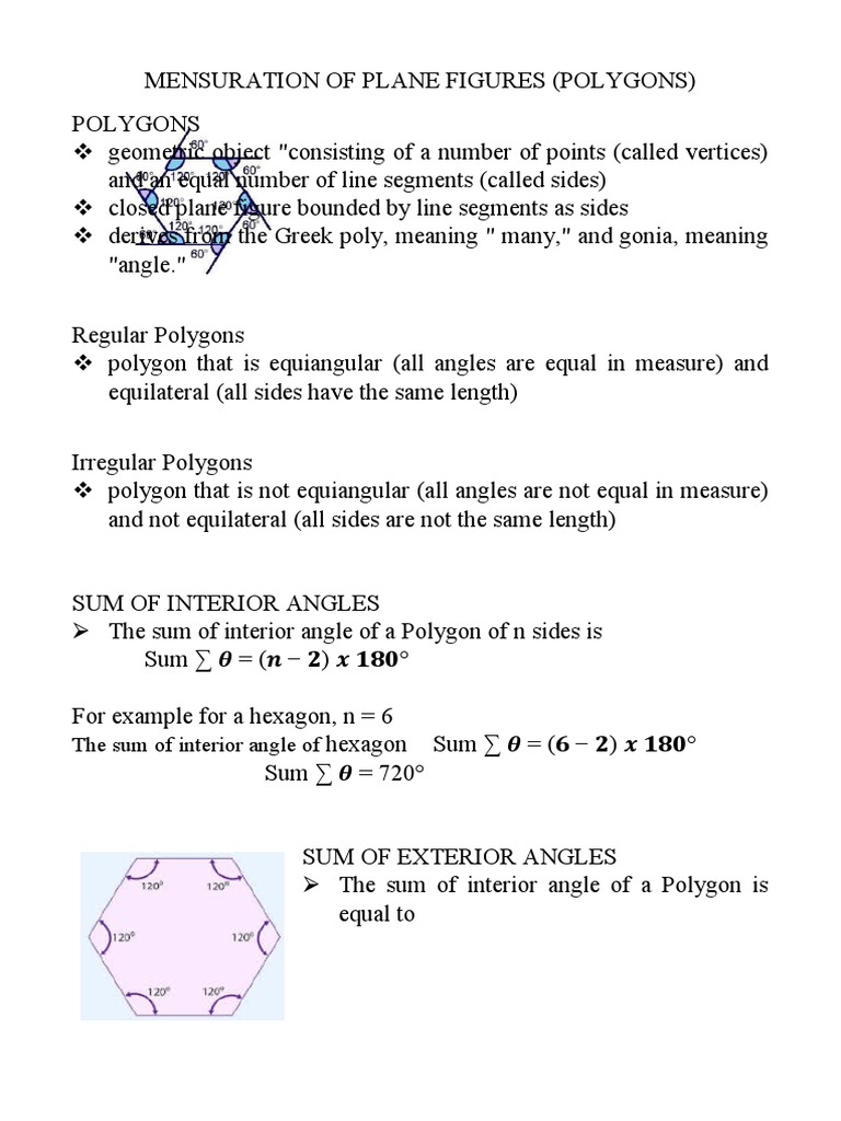 Polygon Properties and Calculations | PDF