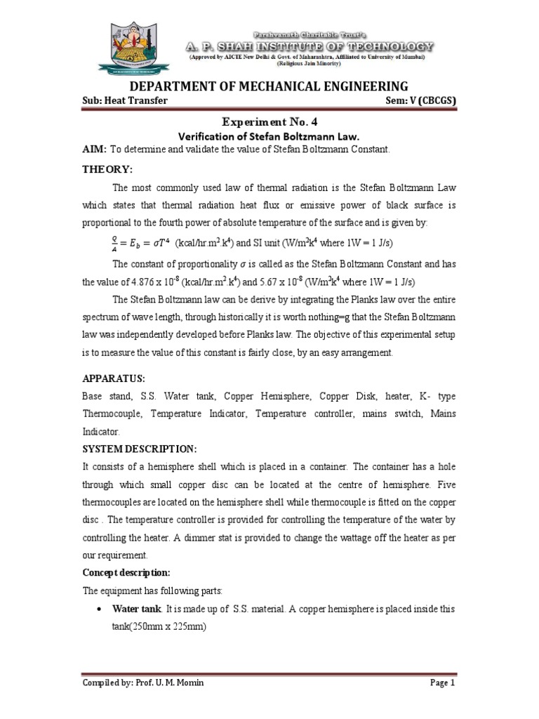 Thermal Engg Expt 4 | PDF | Temperature | Thermocouple