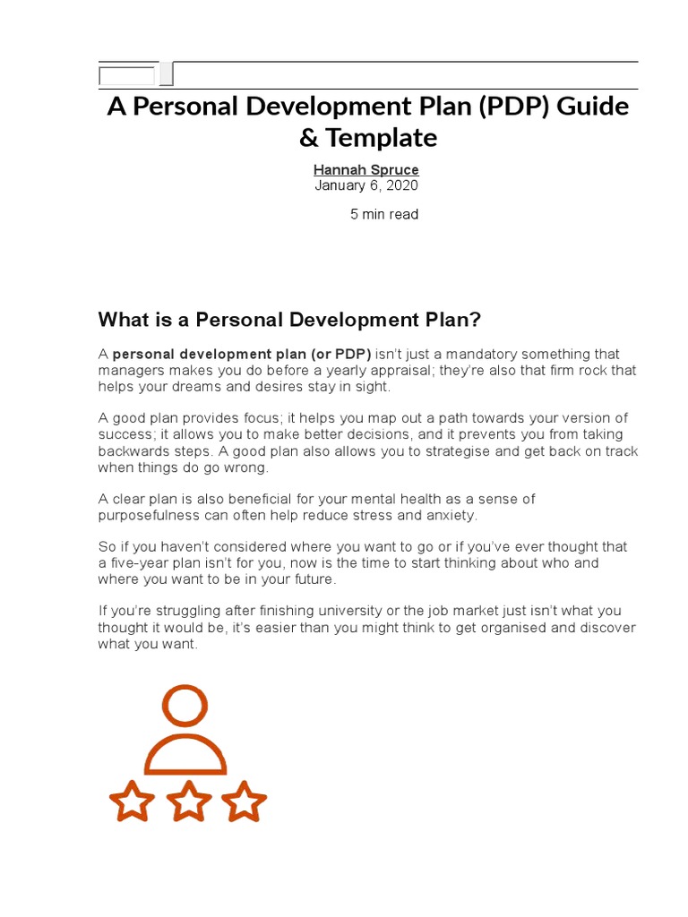 Personal Development Plan Guide & Template | PDF | Goal | Motivational