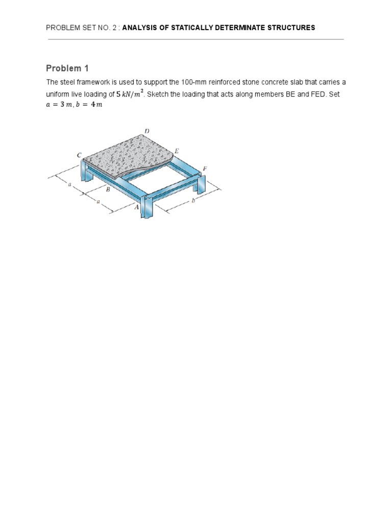 Statically Determinate Structures Problem Set Analysis | PDF | Beam ... Statically Determinate Structures Problem Set Analysis | PDF | Beam ...
