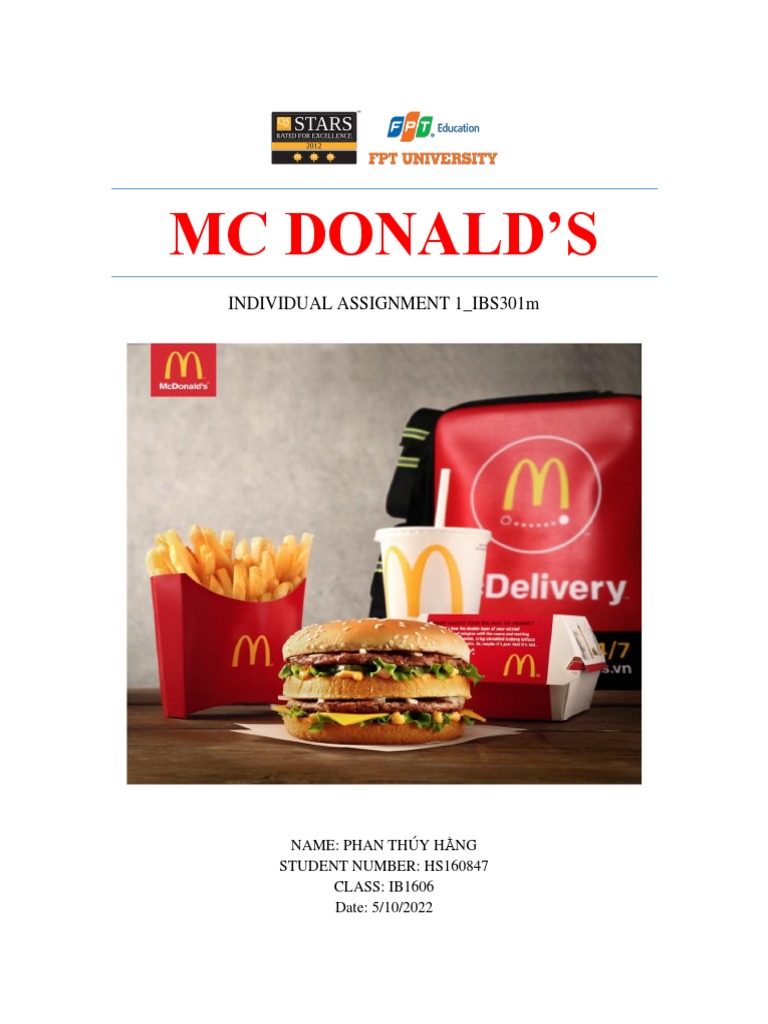 MC Donald'S: Individual Assignment 1 - Ibs301M | PDF