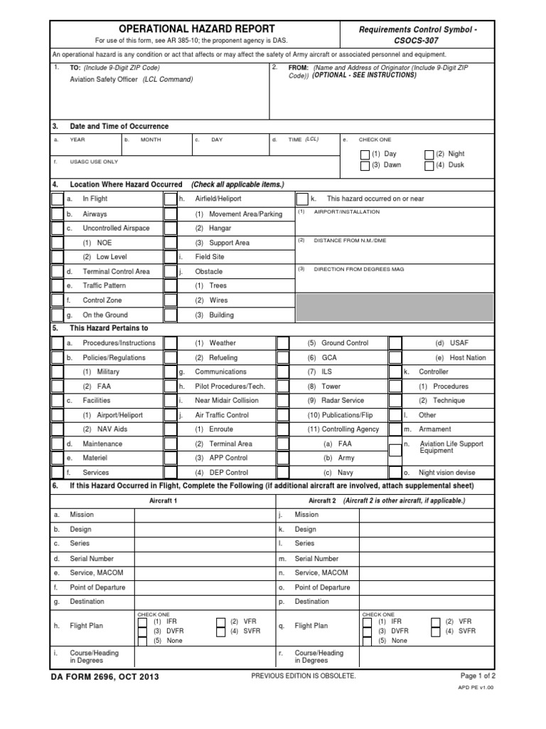 Form A2696 OHR | PDF