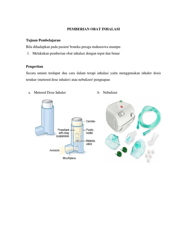 Pemberian Obat Inhalasi | PDF