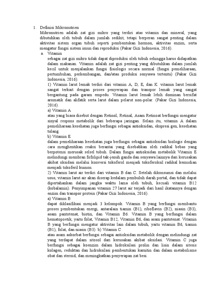 Panduan Mikronutrien Lengkap | PDF