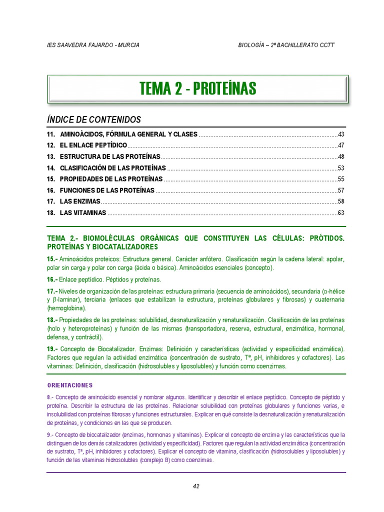 Biología 8 | PDF | Proteínas | Enzima