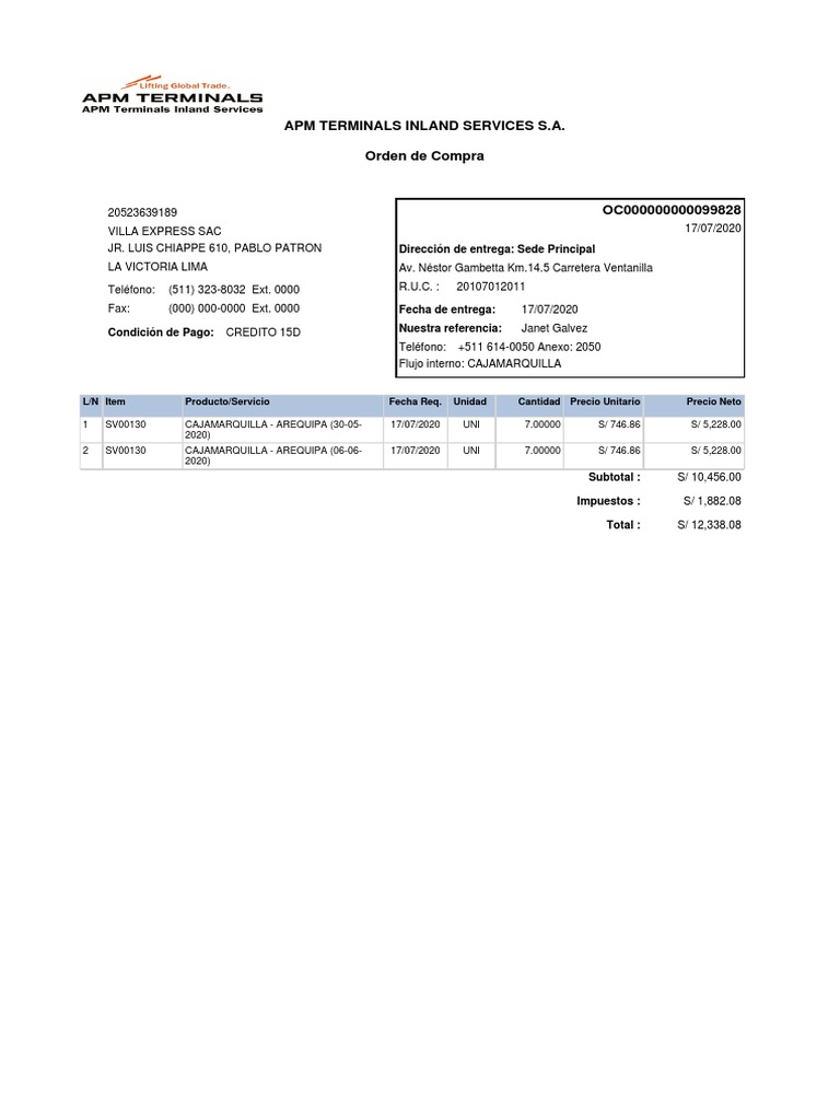 Modelo de Oc | PDF | Factura | Justicia