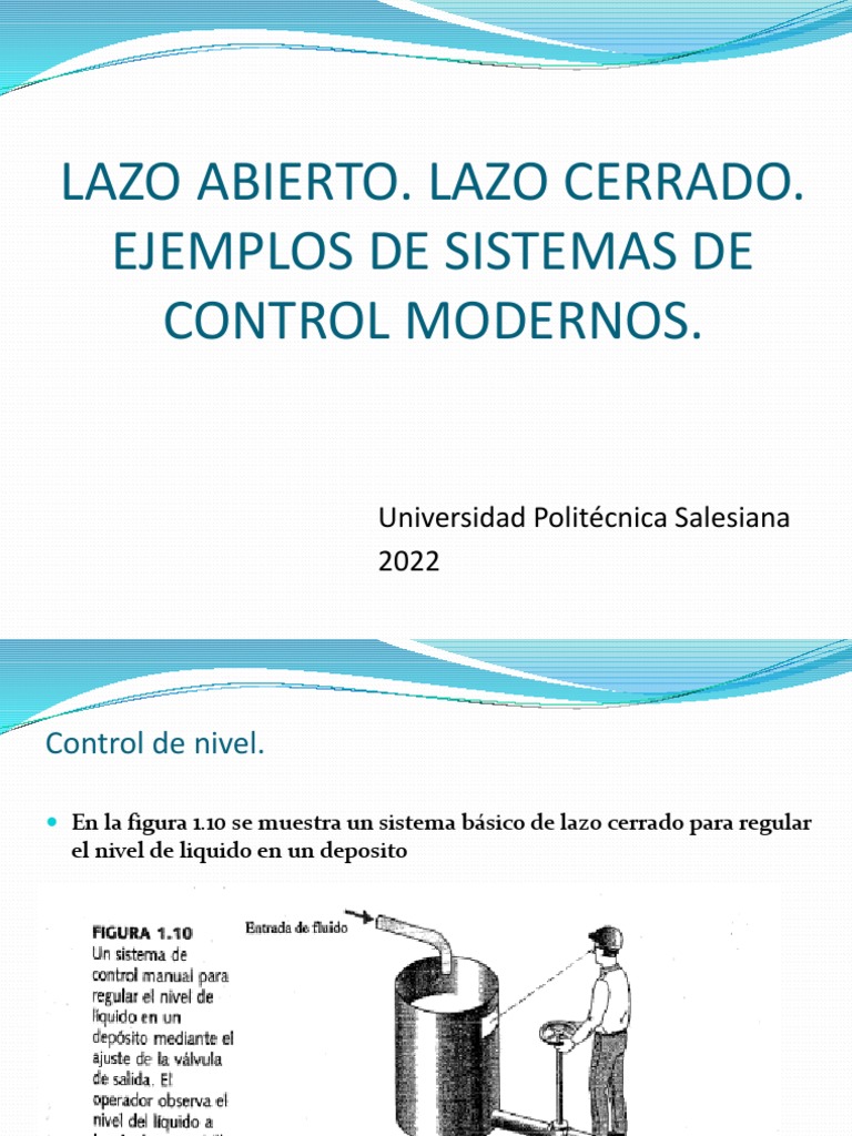 Sistemas de Control: Lazo Abierto y Cerrado | PDF | Robótica ...