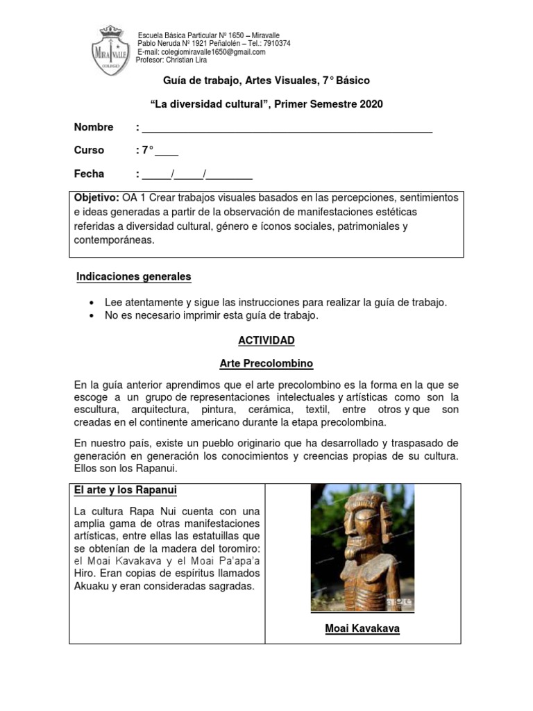 Guía Artes 7° 2 | PDF | Estética | Las artes