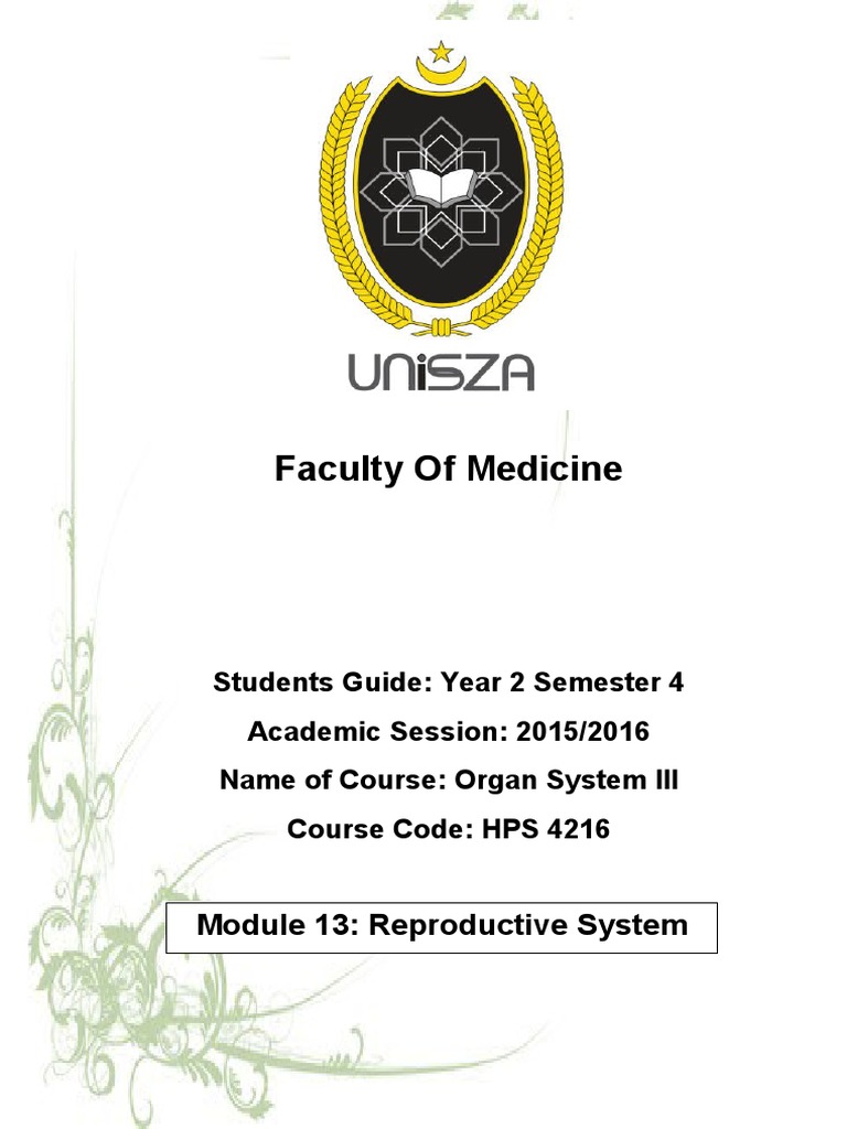 Module 13 Reproductive System 2015-16 - FINAL VERSION | PDF | Cervical ...