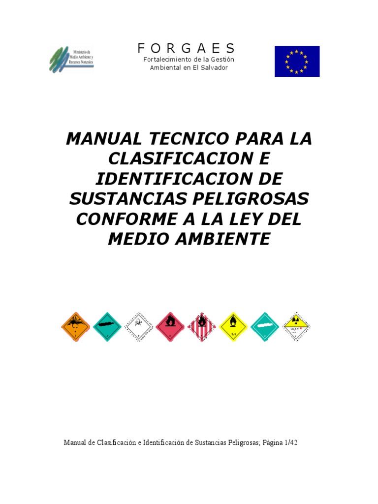 Manual de Clasificación Sustancias Peligrosas | PDF | Mercancías peligrosas | Residuos