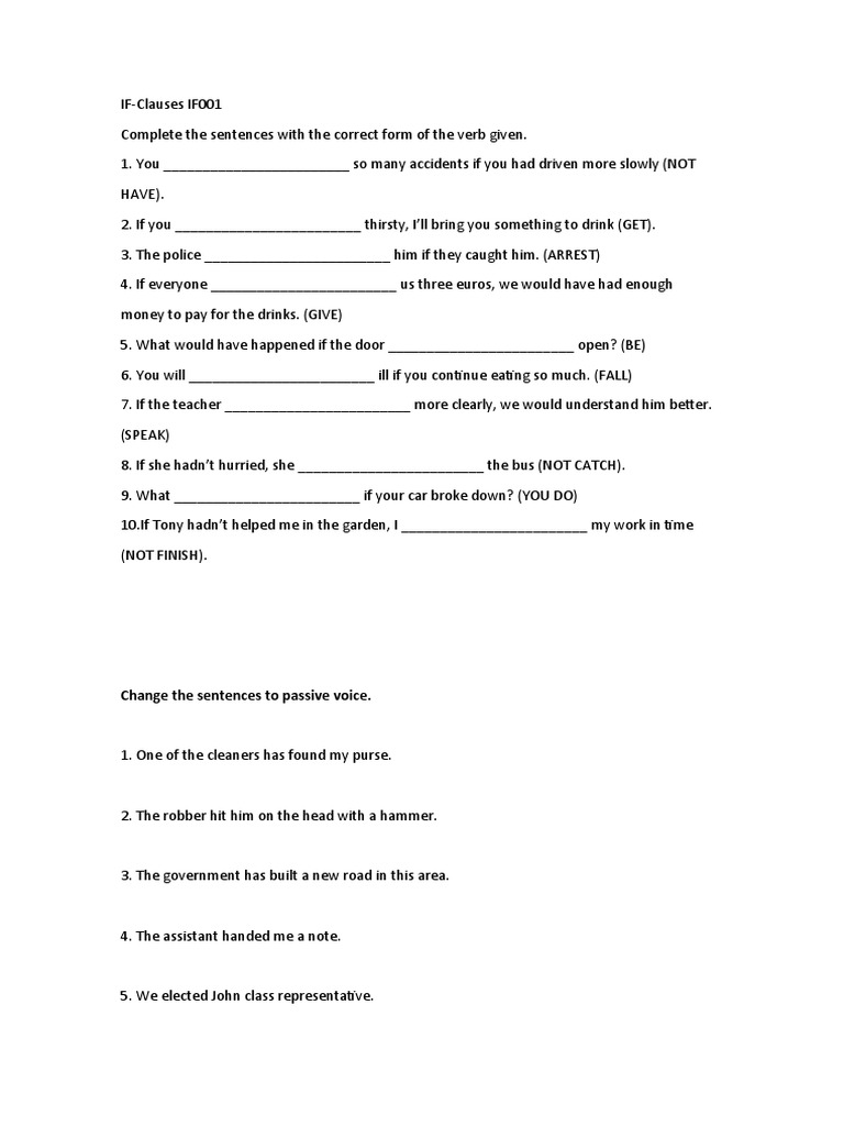 Examen Ingles Repaso 1 Bach | PDF