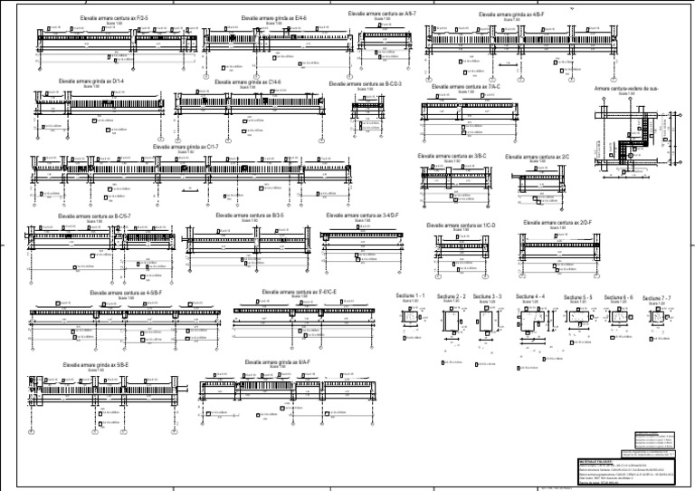 R13-Plan Armare Centuri Si Grinzi Parter | PDF