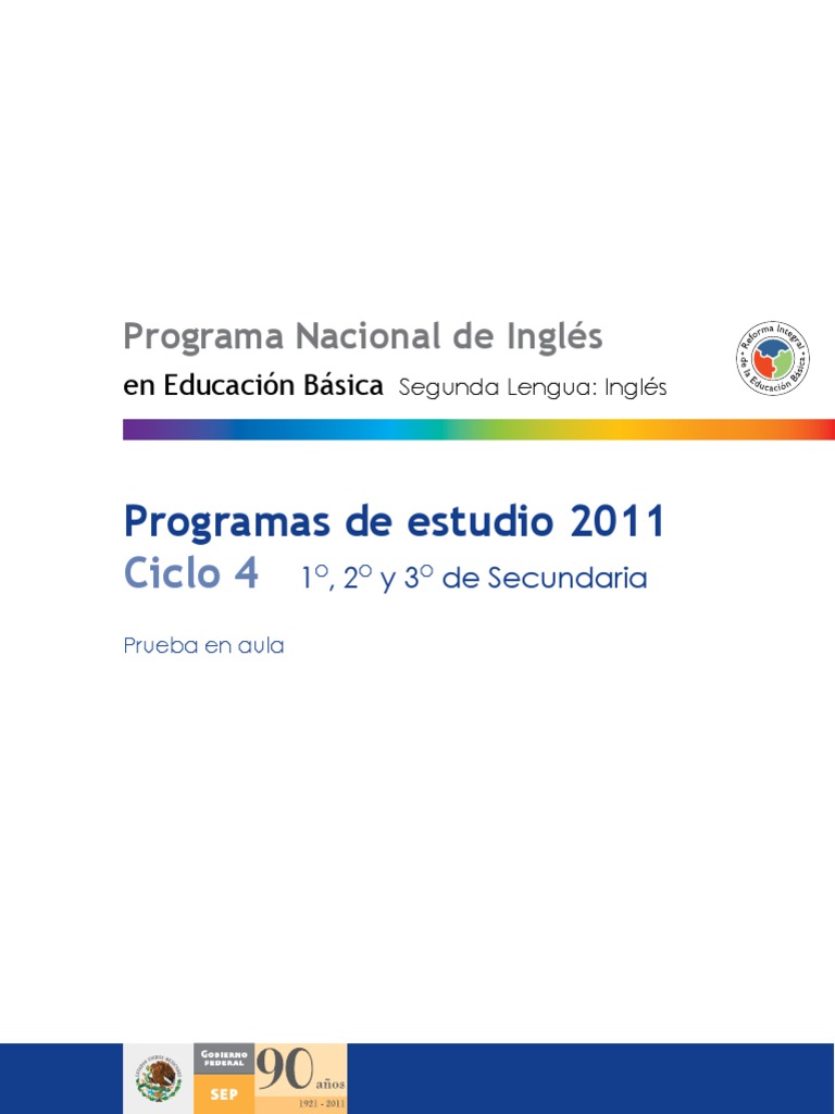 Programas de Estudio. Ciclo 4 - Syllabus. Cycle 4 | PDF
