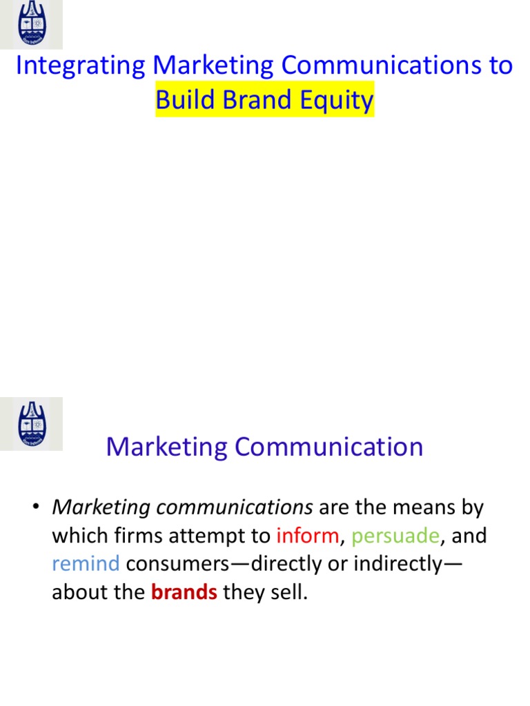 Building Brand Equity through IMC | PDF | Marketing Communications ...