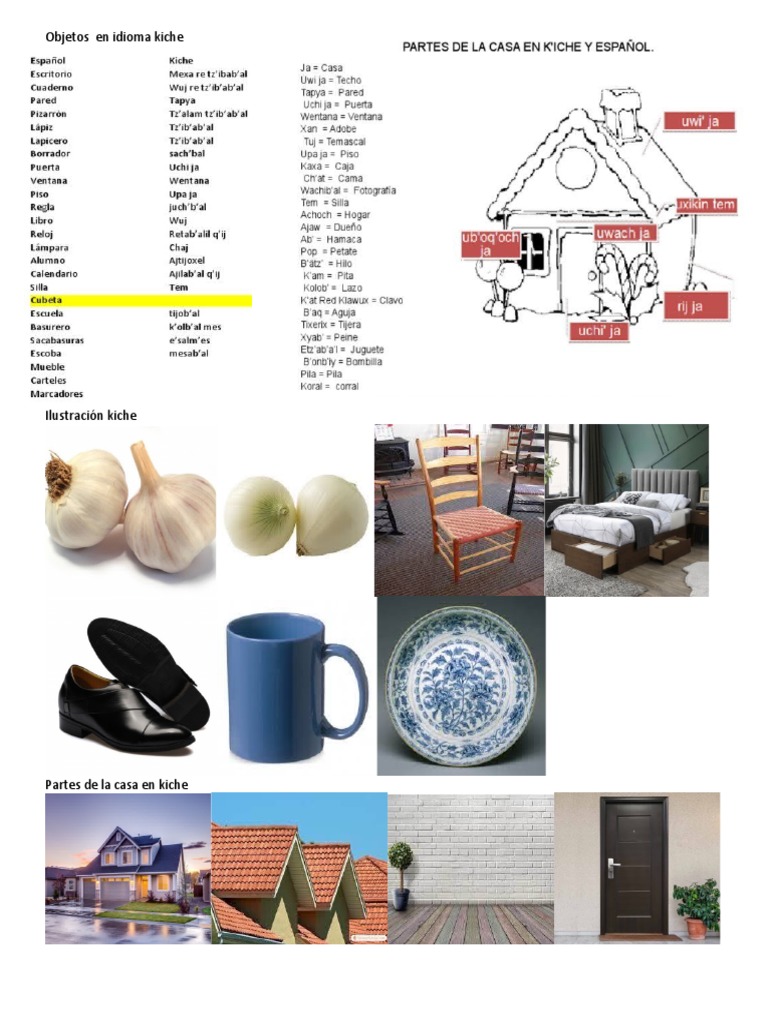 Objetos en Idioma Kiche | PDF