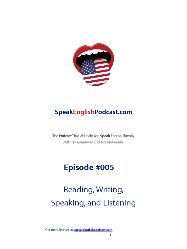005-Reading-Writing-Speaking-Listening | PDF | English Language | Fluency