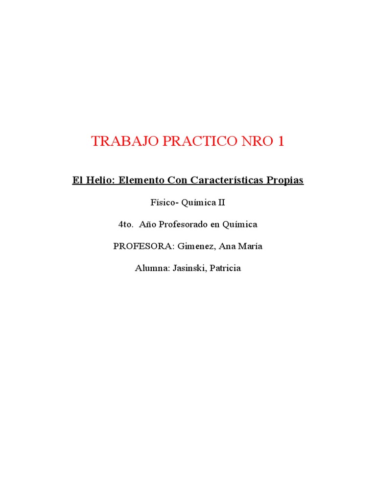 Propiedades y características del helio | PDF | Helio | Líquidos
