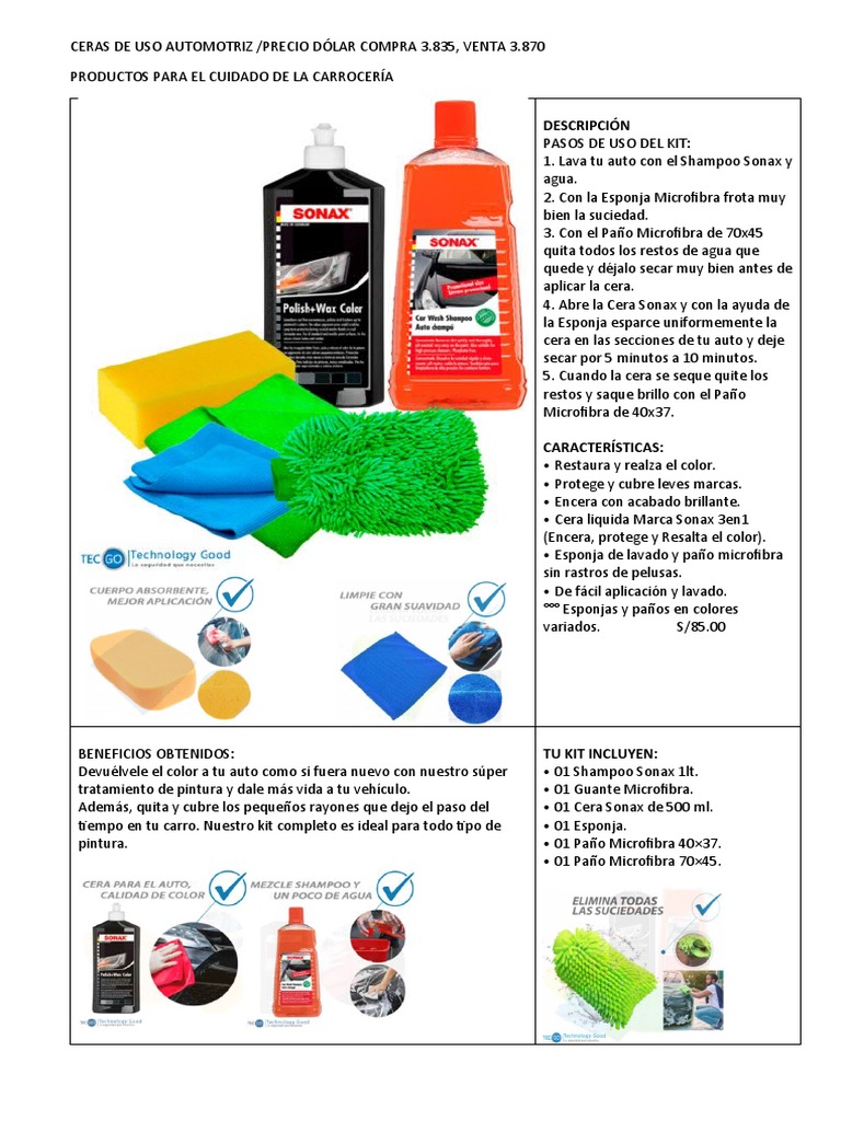 Ceras de Uso Automotriz | PDF | Pinturas | Cera