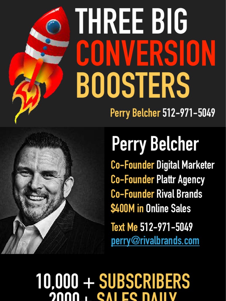 3 Big Conversion Boosters | PDF | Communication | Service Industries