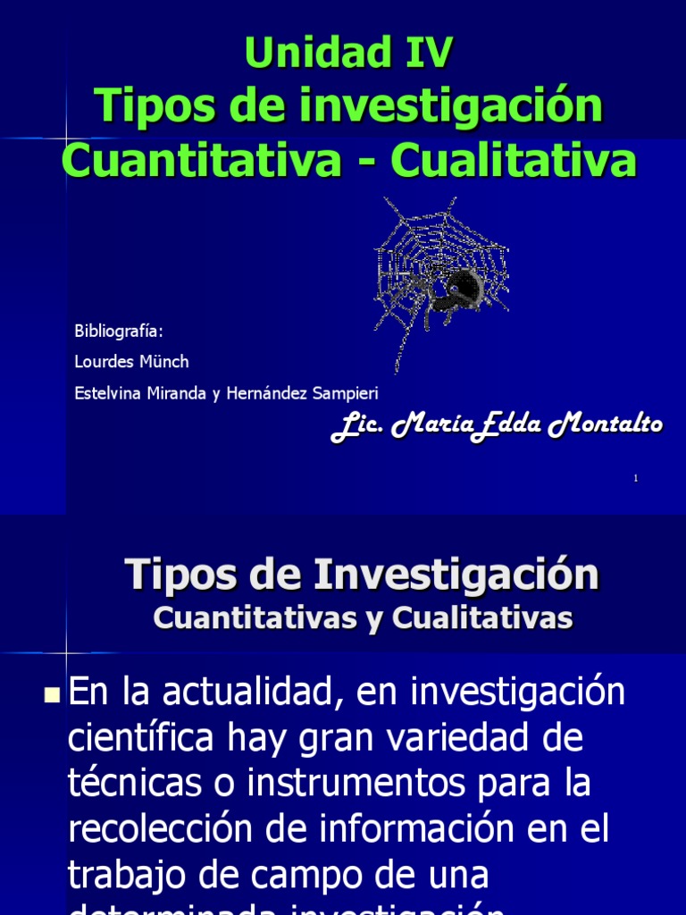 Unidad Iv Inv Cuantitativas Y Cualitativas Pdf Investigación