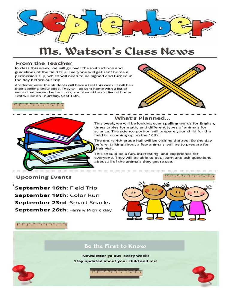 Ms Watsons Class News | PDF