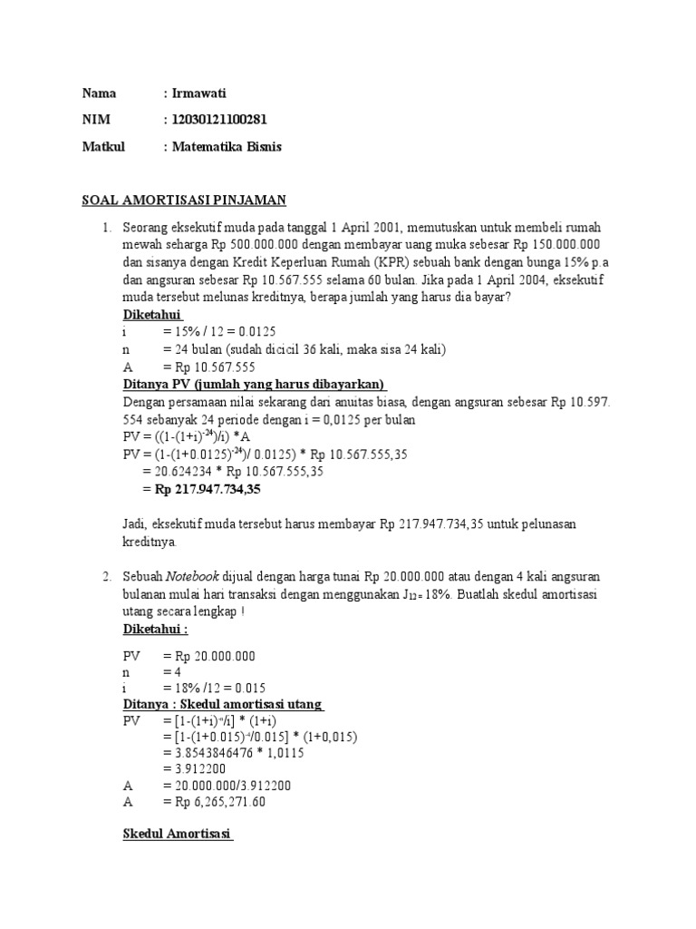 Amortisasi Utang | PDF