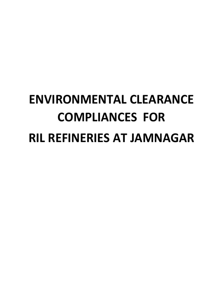 RIL Jamnagar Environmental Compliance Report | PDF | Noise | Air Pollution