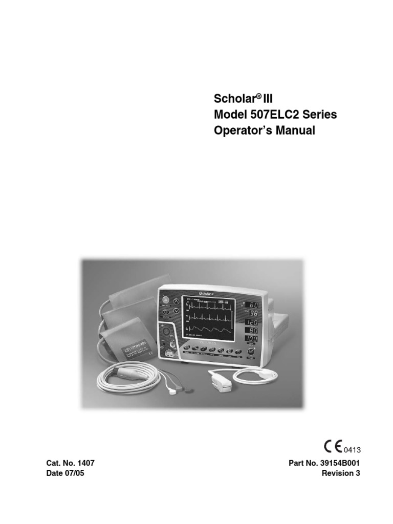Manual Monitor Criticare Sholar III | PDF | Blood Pressure ...