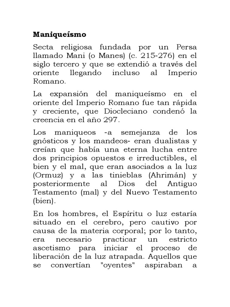 Maniqueísmo | PDF