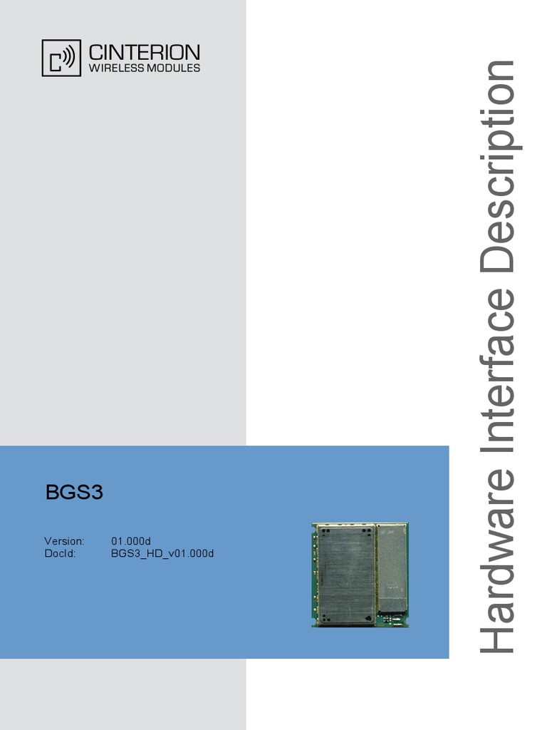 BGS3 - Hardware Interface Descriptor - Cinterion | PDF | Cellular ...