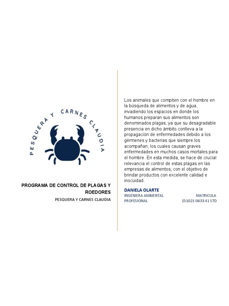 Programa de Control de Plagas y Roedores | PDF | Mosquito