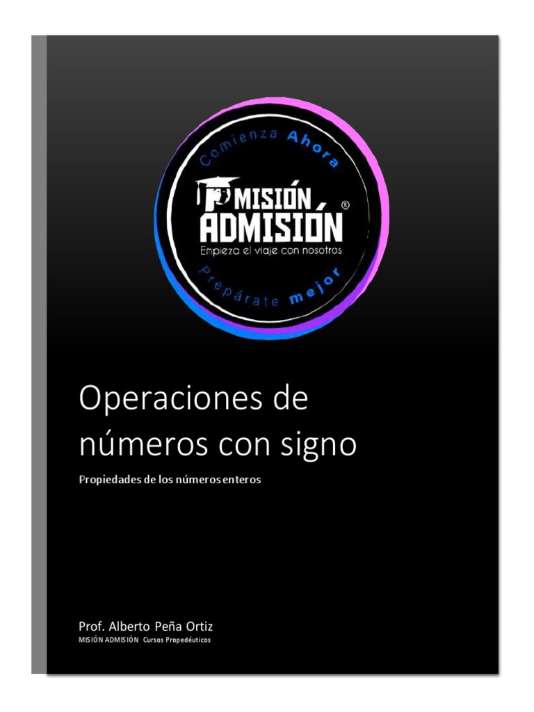 02 C02 Operaciones Con Signo | PDF | Números | Número Real