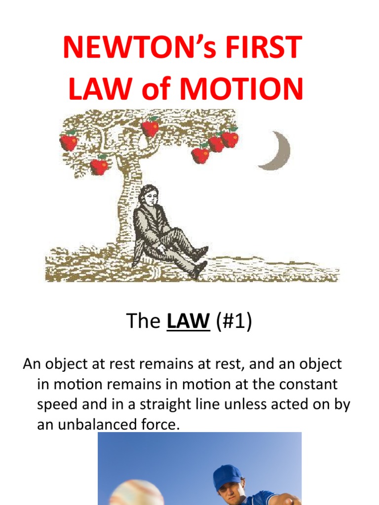 Newton's First Law of Motion Explained | PDF | Force | Inertia