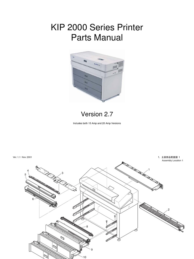 KIP 2000 Parts Manual 2 - 7 | PDF
