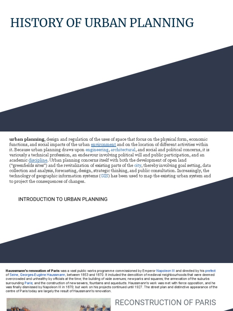 History of Urban Planning Overview | PDF | Urban Planning | Renaissance