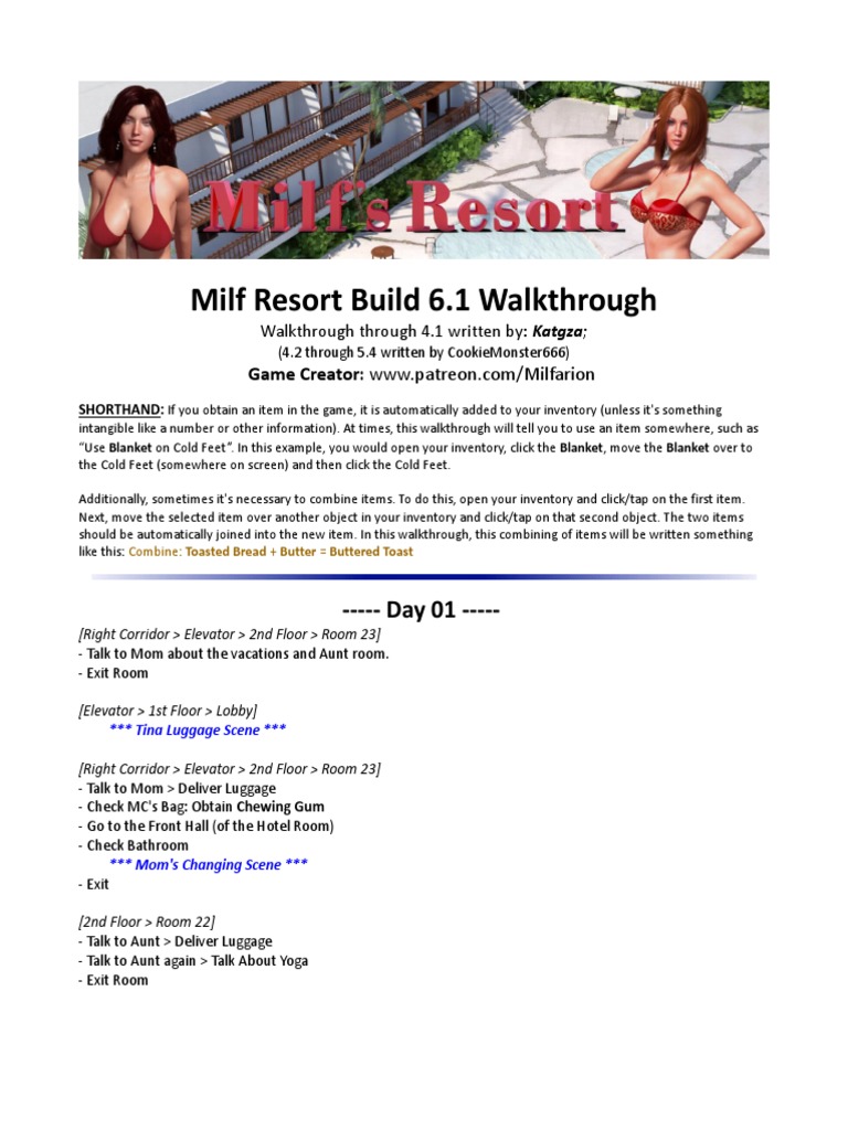 MILFs Resort Bld6.1 Walkthrough | PDF | Elevator