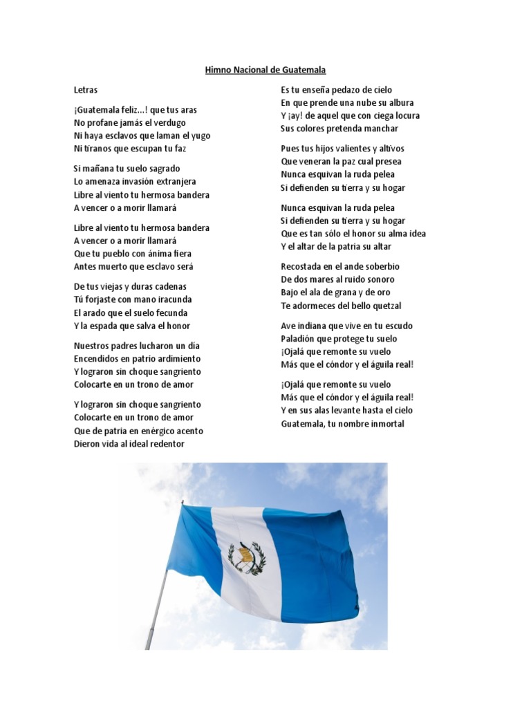 Himno Nacional de Guatemala | PDF | Derecho