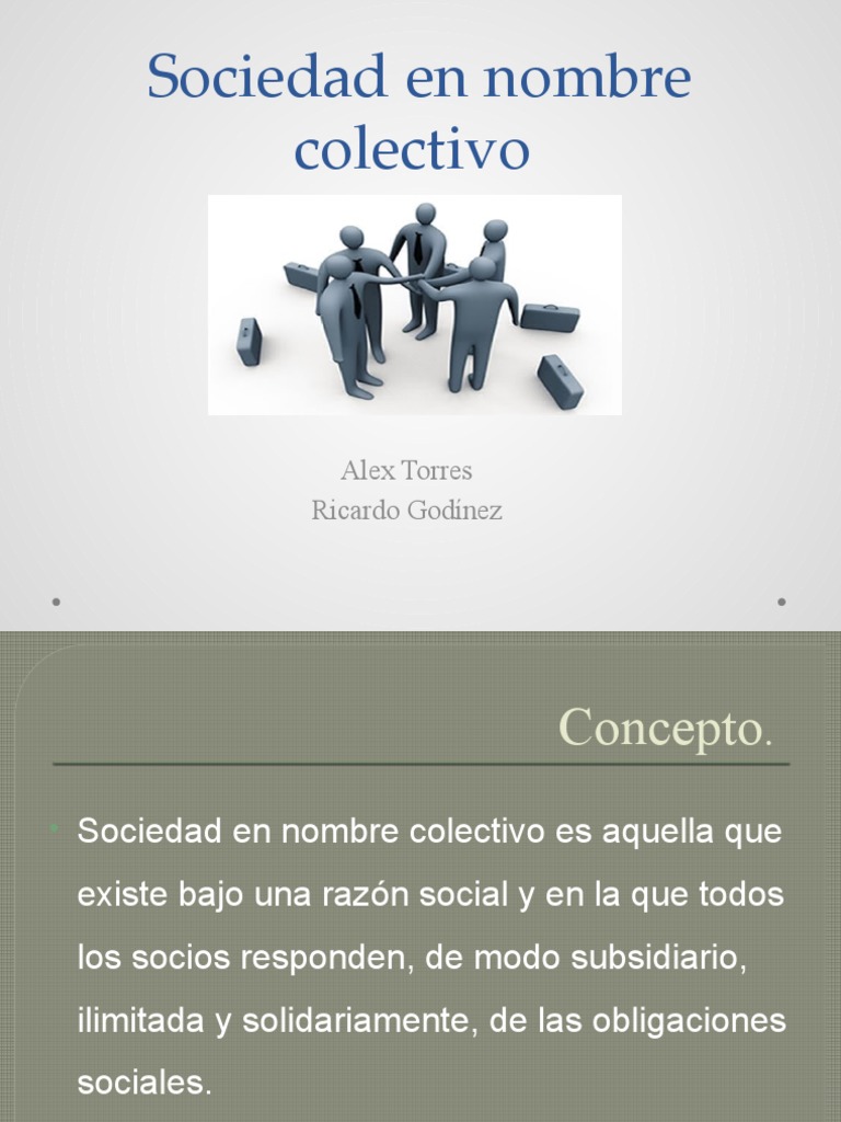 Sociedad en Nombre Colectivo | PDF | Pagos