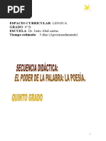 Secuencia Didáctica N 5 La Poesia 5to 2017 | PDF | Lectura (proceso ...