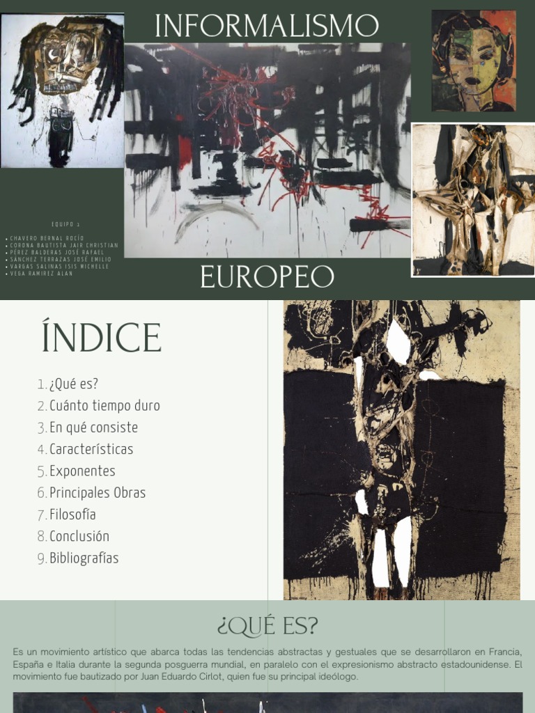 Exp-5-Informalismo Europeo | PDF | Estilo | Movimientos