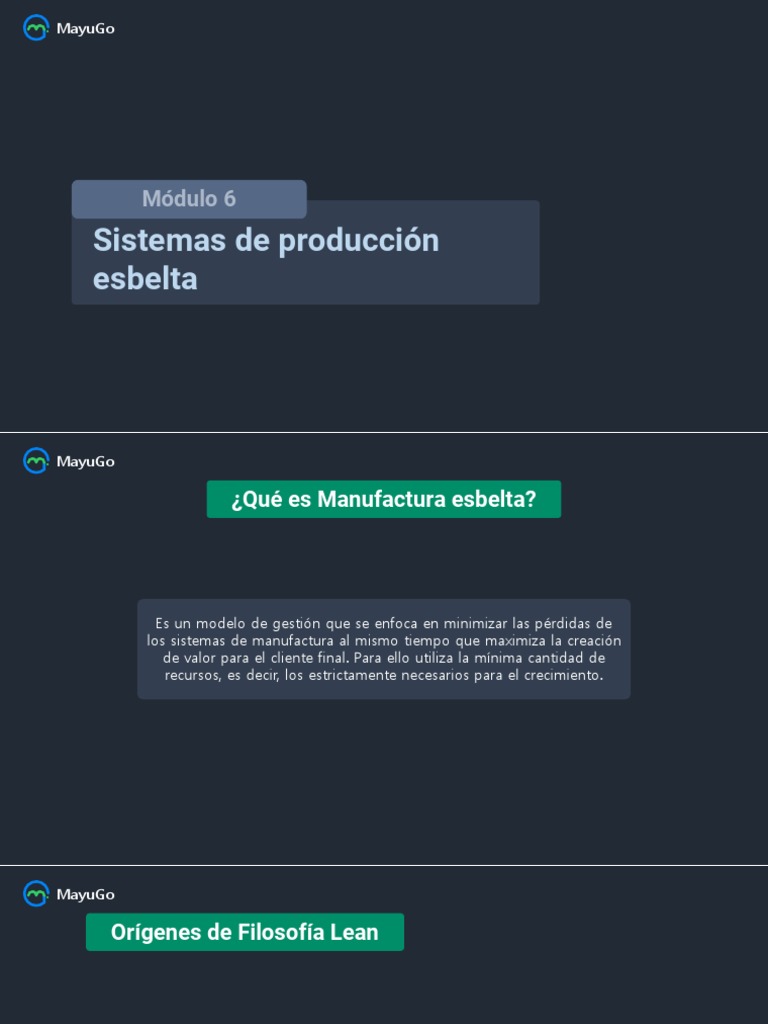 S6 - Sistemas de Producción Esbelta | PDF