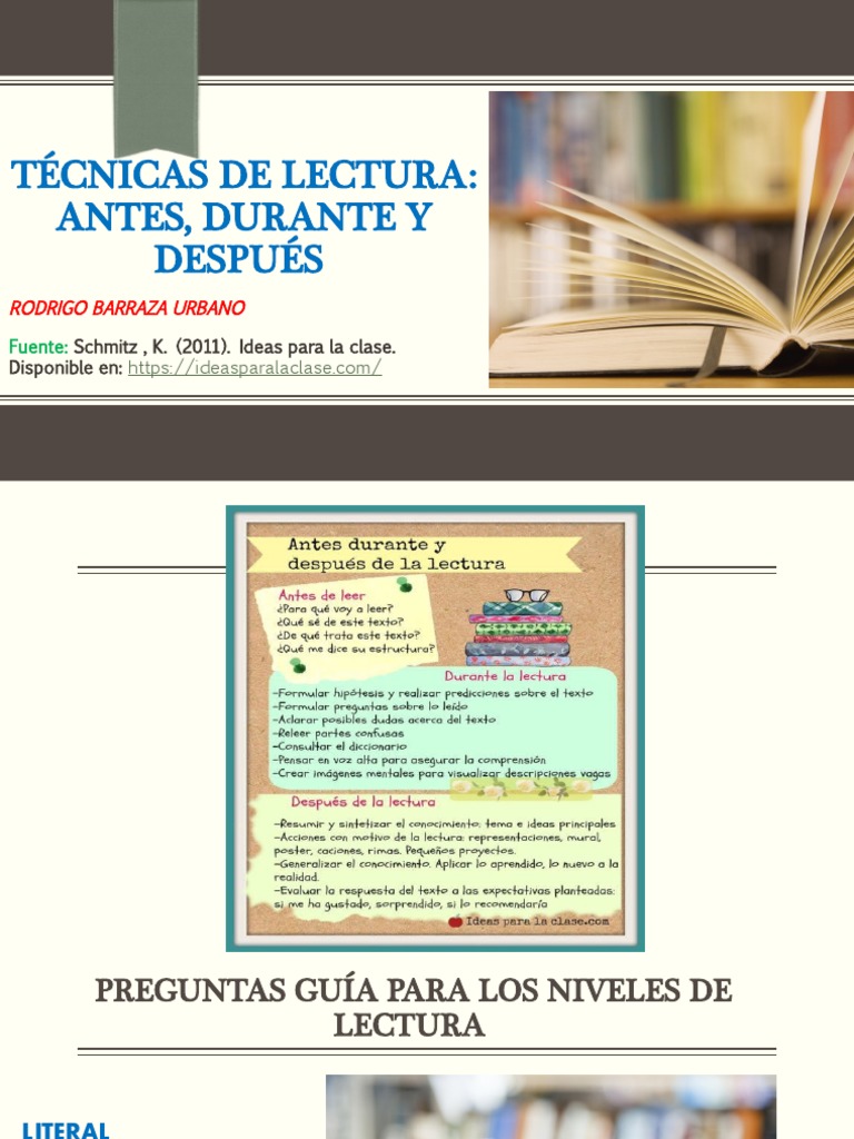 Técnicas de Lectura Antes Durante y Después | PDF