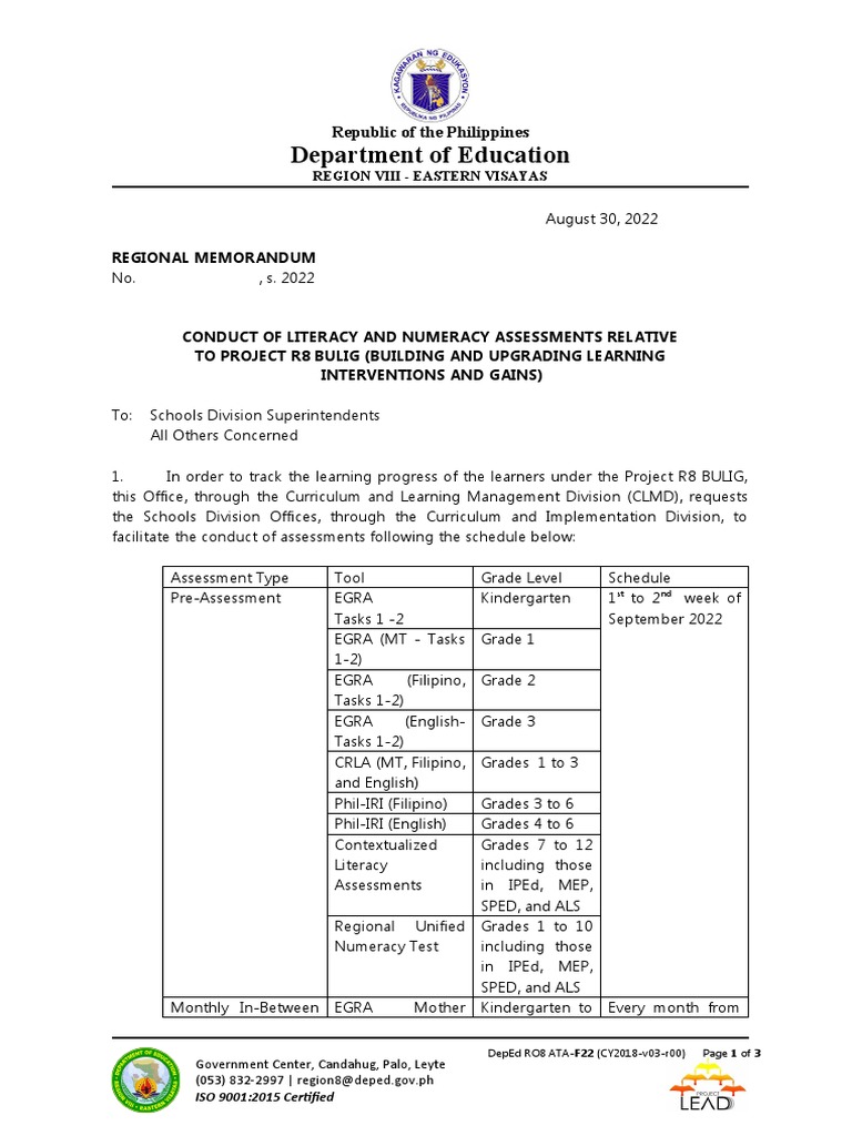 Project R8 BULIG Assessment Submission of Report - Docx 1 | PDF ...