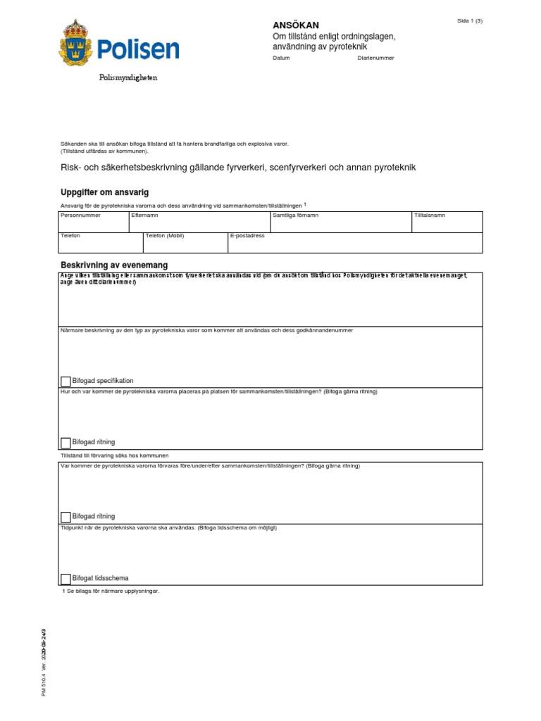 Polisens Blanketter 510-4 | PDF