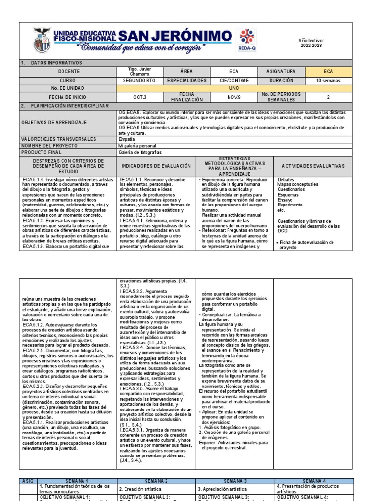 Pud1 Eca 2ºbgu-Bt 2022-2023 | PDF | Evaluación | Dibujo